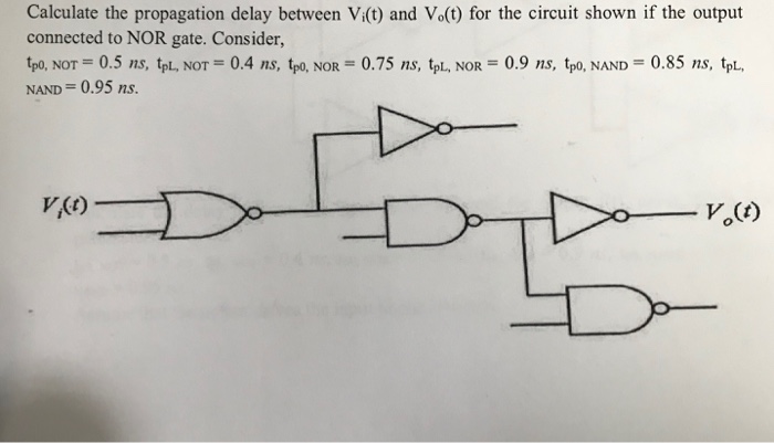 Solved Calculate the propagation delay between Vi(t) and | Chegg.com