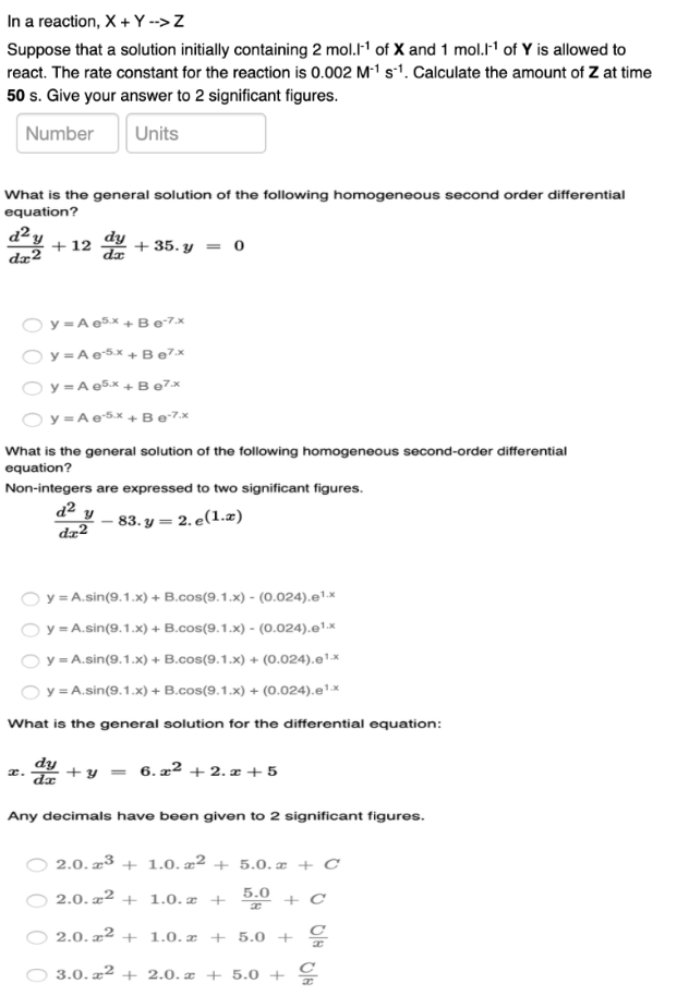 Solved In a reaction, X + Y --> Z Suppose that a solution | Chegg.com