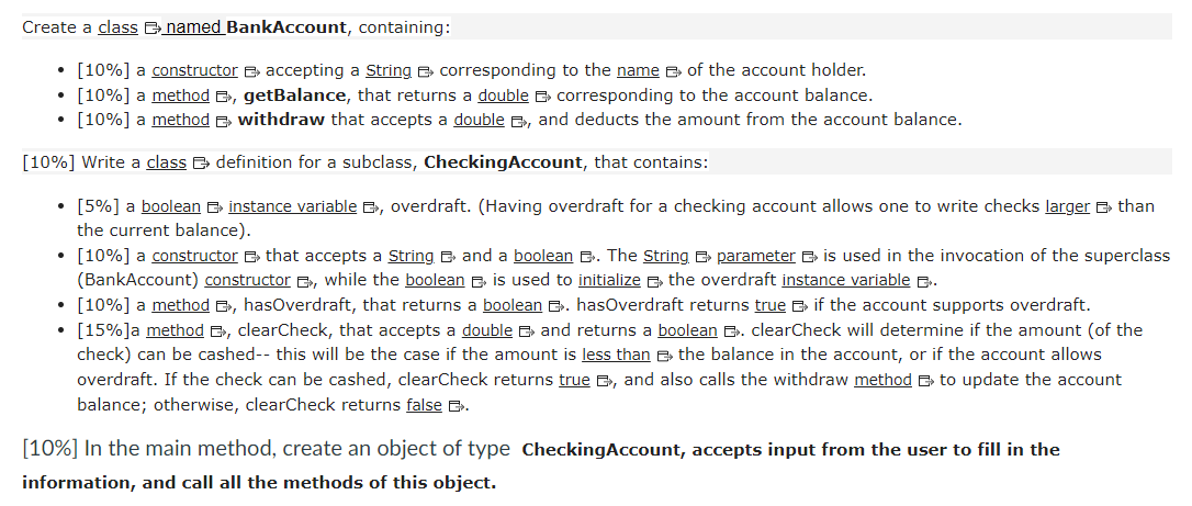 Solved Create a class 口 named BankAccount, containing: - | Chegg.com