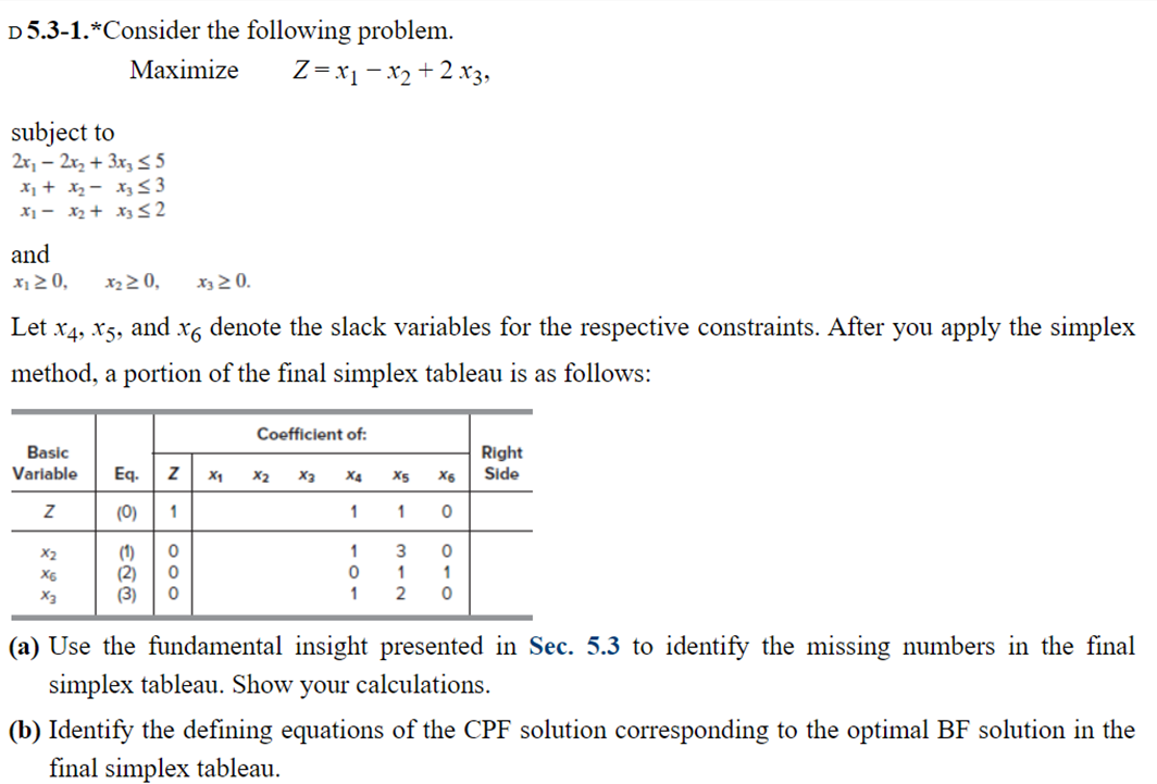Solved D 5.3-1.*Consider the following problem. Maximize | Chegg.com
