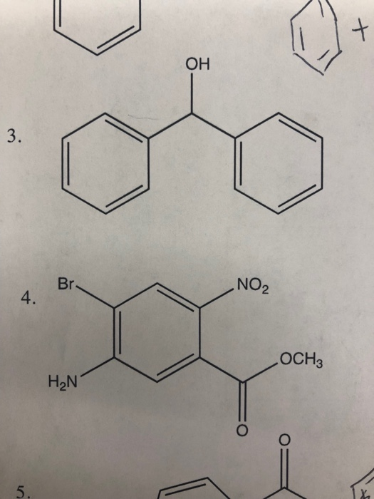 Solved он 3. Br NO2 4. OCH3 H2N 5. | Chegg.com