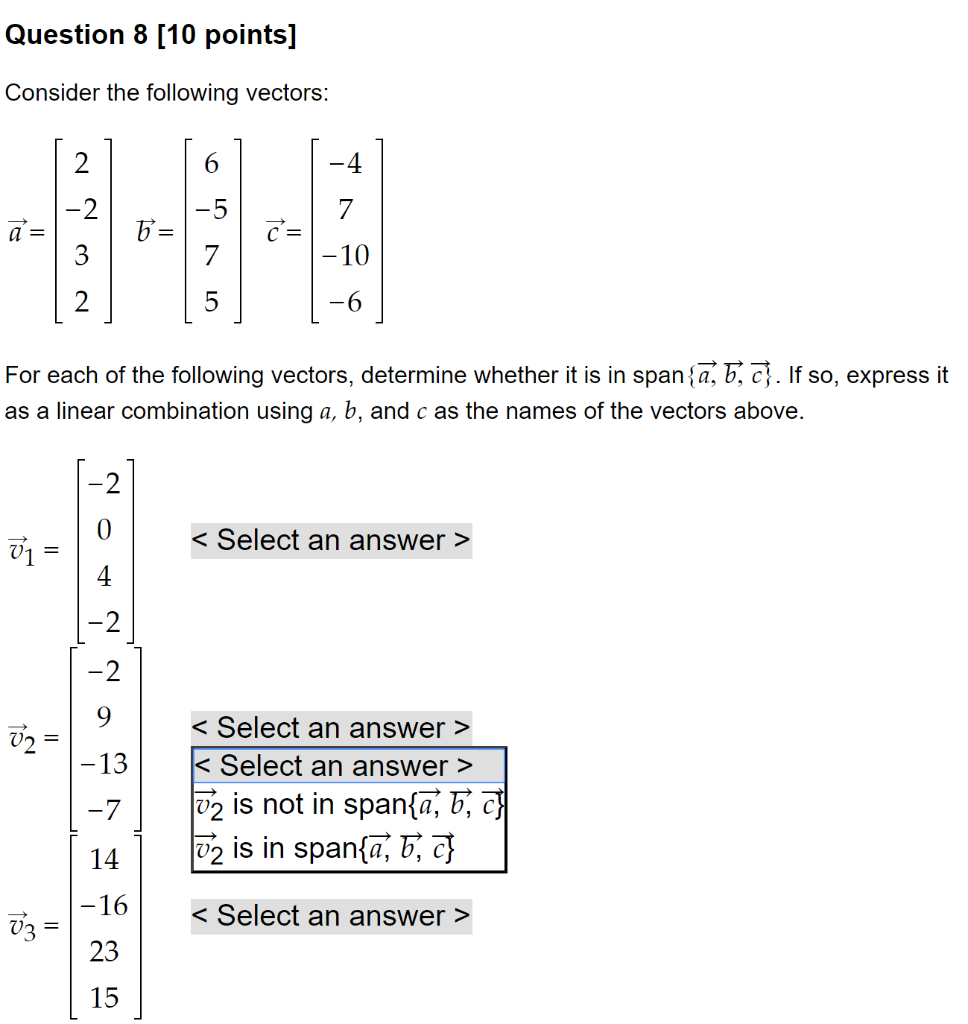 Solved Question 8 [10 points] Consider the following | Chegg.com