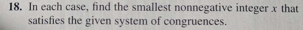 Solved 18 In Each Case Find The Smallest Nonnegative