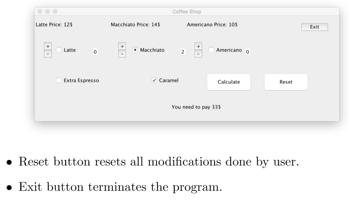 Solved You are asked to create a GUI application as follows: | Chegg.com