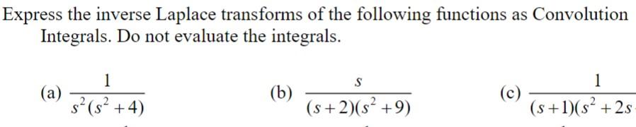 Solved Express the inverse Laplace transforms of the | Chegg.com