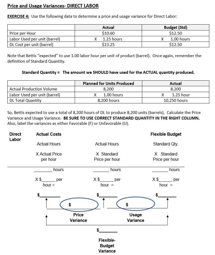 Solved e) Exercise 4: What is the Direct Labor Price | Chegg.com