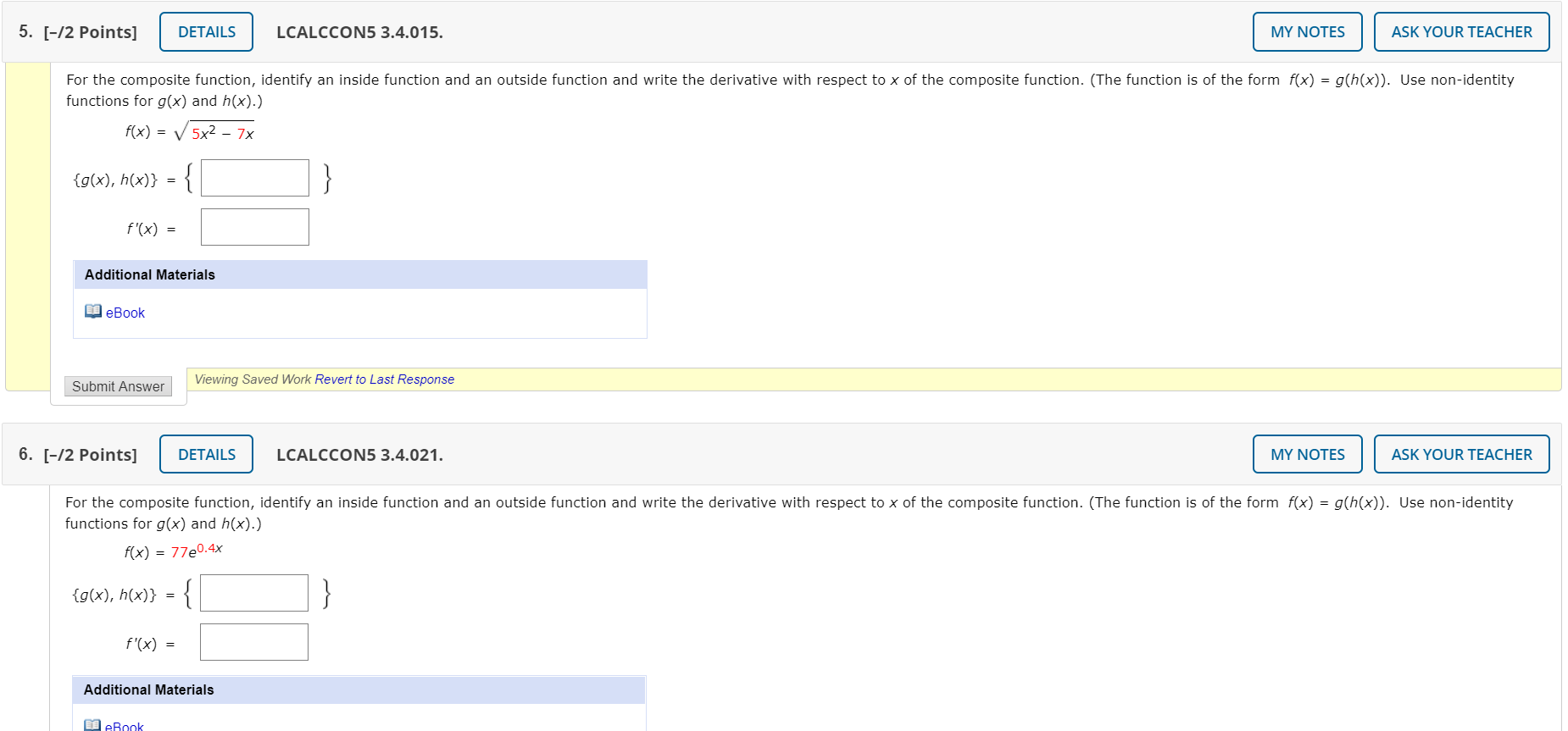 Solved 5. [-12 Points] DETAILS LCALCCON5 3.4.015. MY NOTES | Chegg.com