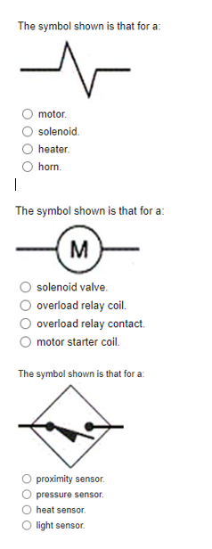 Solved The symbol shown is that for a: motor. solenoid. | Chegg.com