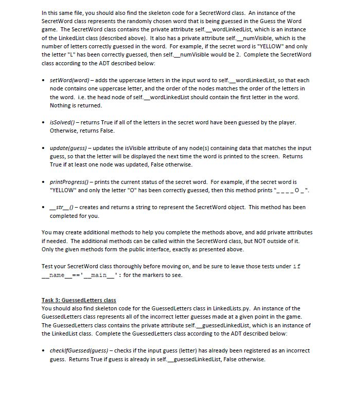 Assignment Specifications You are tasked with | Chegg.com