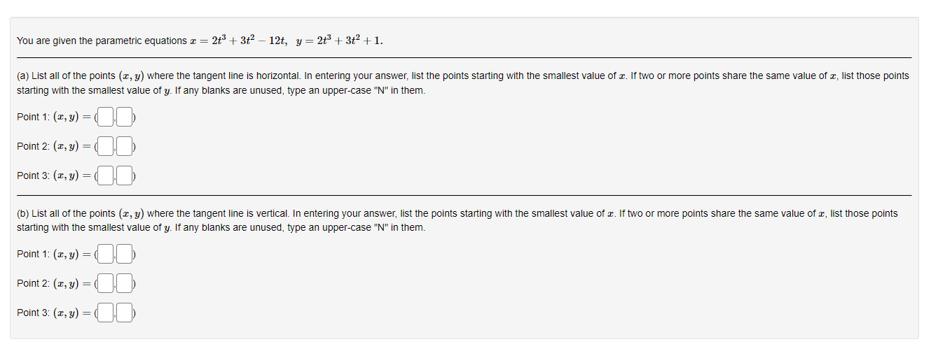Solved You are given the parametric equations | Chegg.com