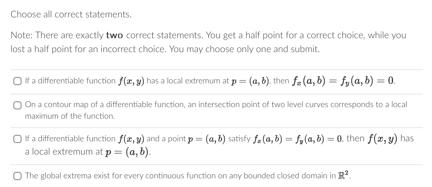 Solved Choose all correct statements. Note: There are | Chegg.com Solved Choose all correct statements. Note: There are | Chegg.com