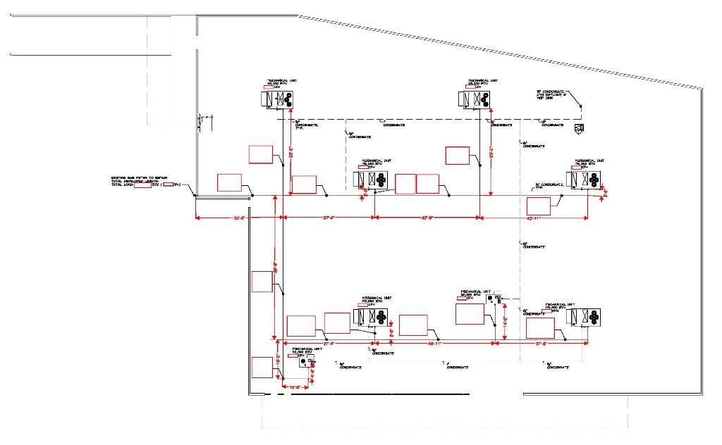 Size the gas system for the rooftop units shown. | Chegg.com