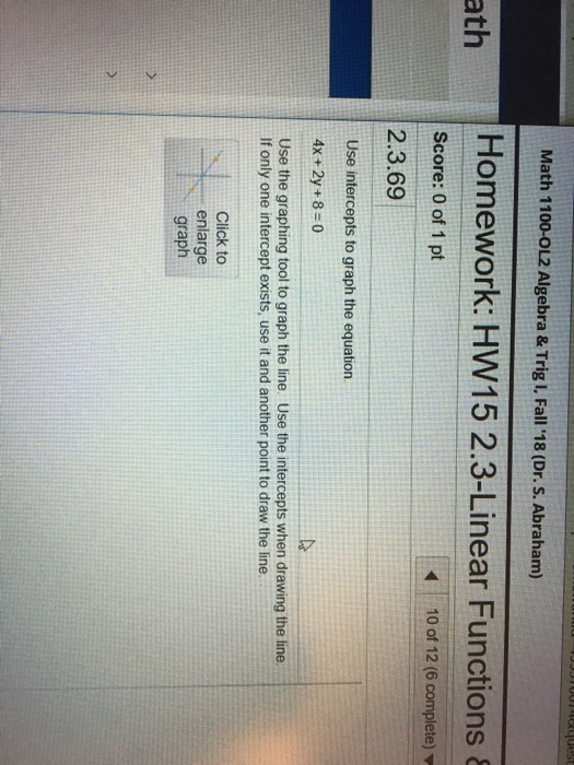 Solved Homework: HW15 2.3-Linear Functions & Th Score: 0 of | Chegg.com