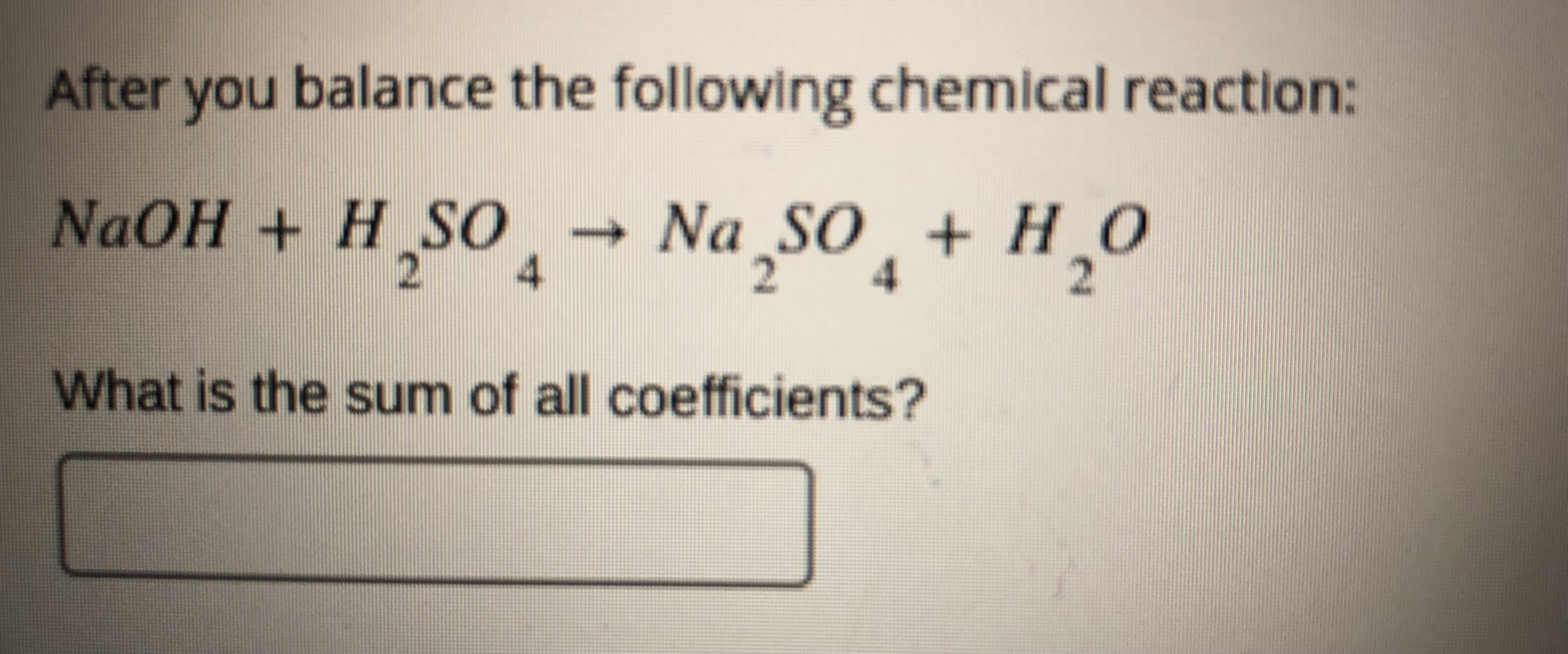 Solved After you balance the following chemical reaction | Chegg.com