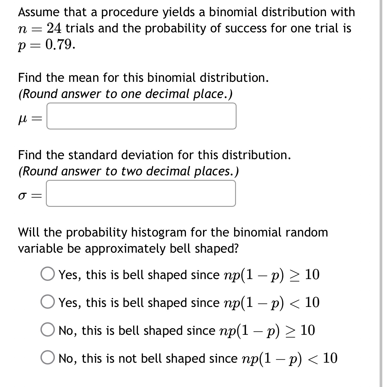 Solved Assume that a procedure yields a binomial | Chegg.com