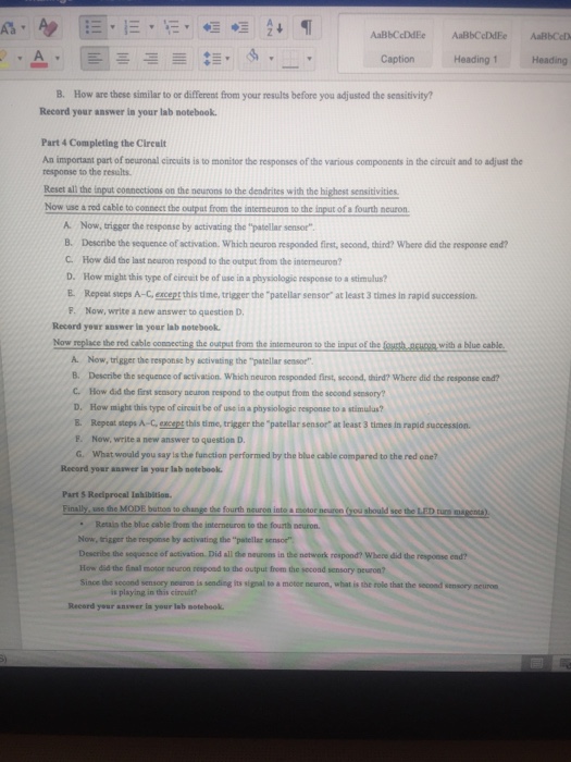 Solved Neurons and Circuits In this lab, you will use models | Chegg.com