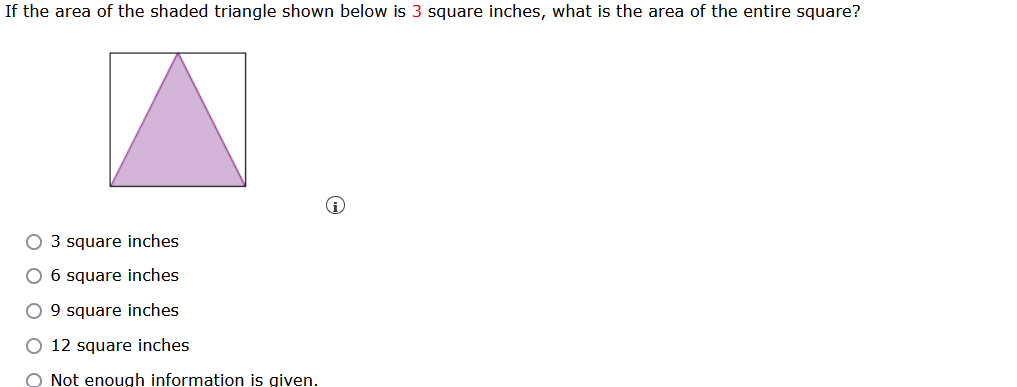 Solved 3 square inches 6 square inches 9 square inches 12 | Chegg.com