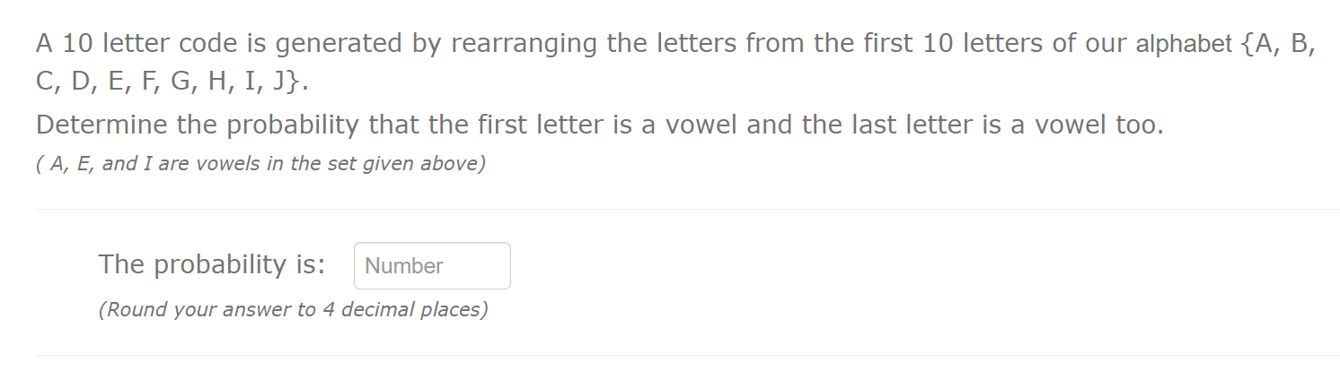 Solved A 10 letter code is generated by rearranging the | Chegg.com