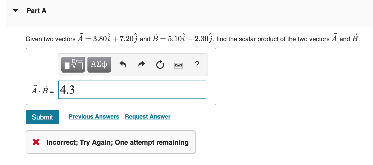 Solved Given two vectors A⃗=3.80i^+7.20j^A→=3.80i^+7.20j^ | Chegg.com