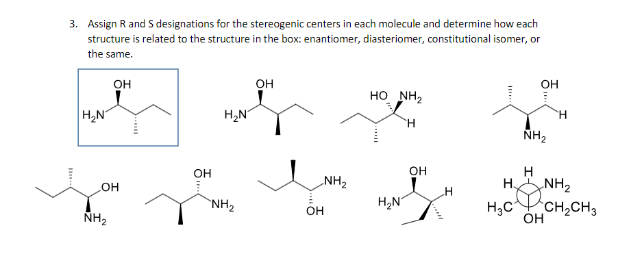 Solved 3. Assign R and S designations for the stereogenic | Chegg.com