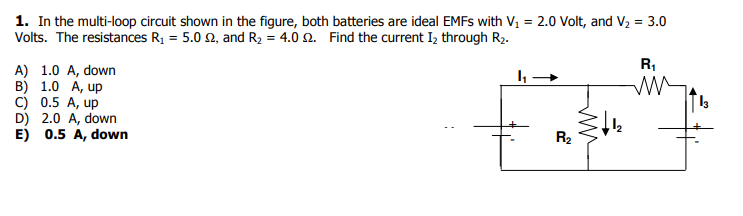 Solved 1. In the multi-loop circuit shown in the figure, | Chegg.com