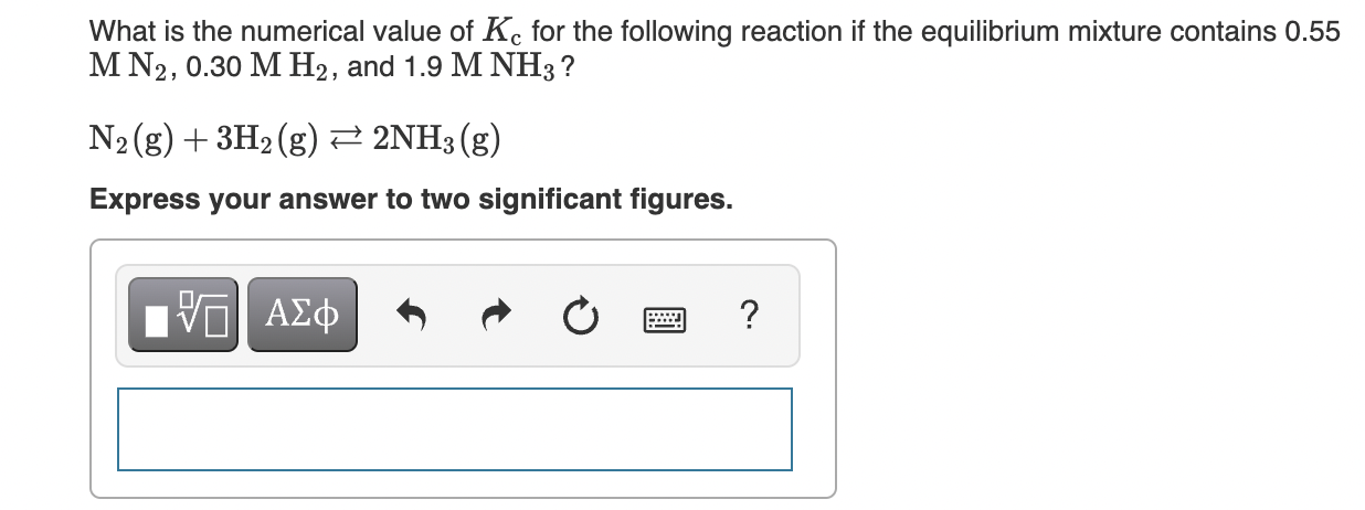 Solved What is the numerical value of Kc for the following | Chegg.com