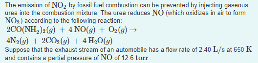 Solved The emission of NO2 by fossil fuel combustion can be | Chegg.com
