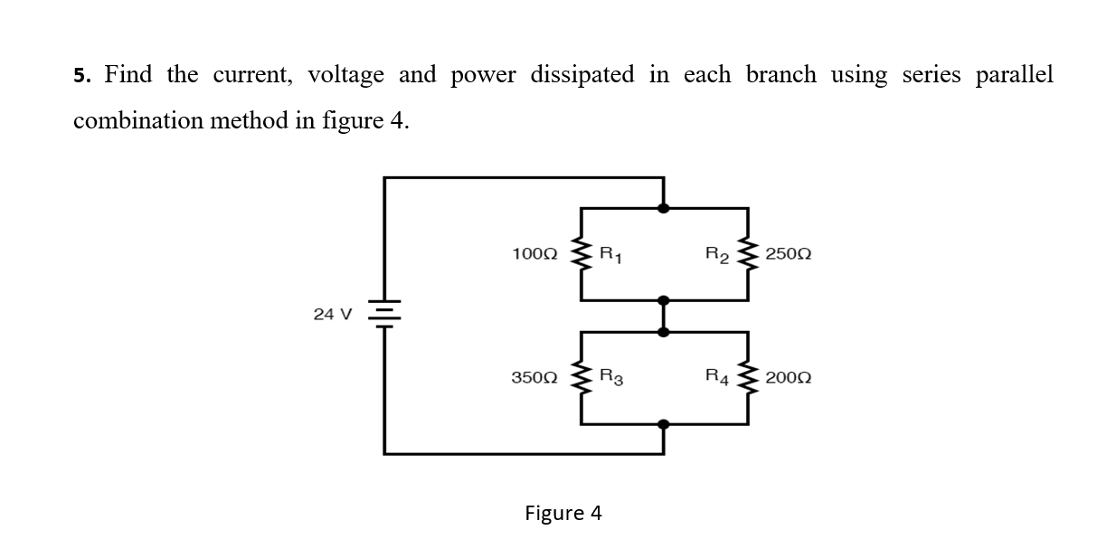 Solved Find the current, voltage and power dissipated in | Chegg.com