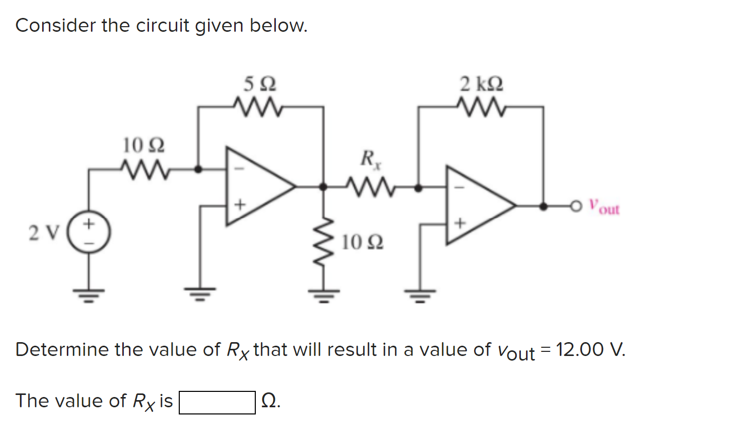 Solved Determine the value of Rx that will result in a value | Chegg.com