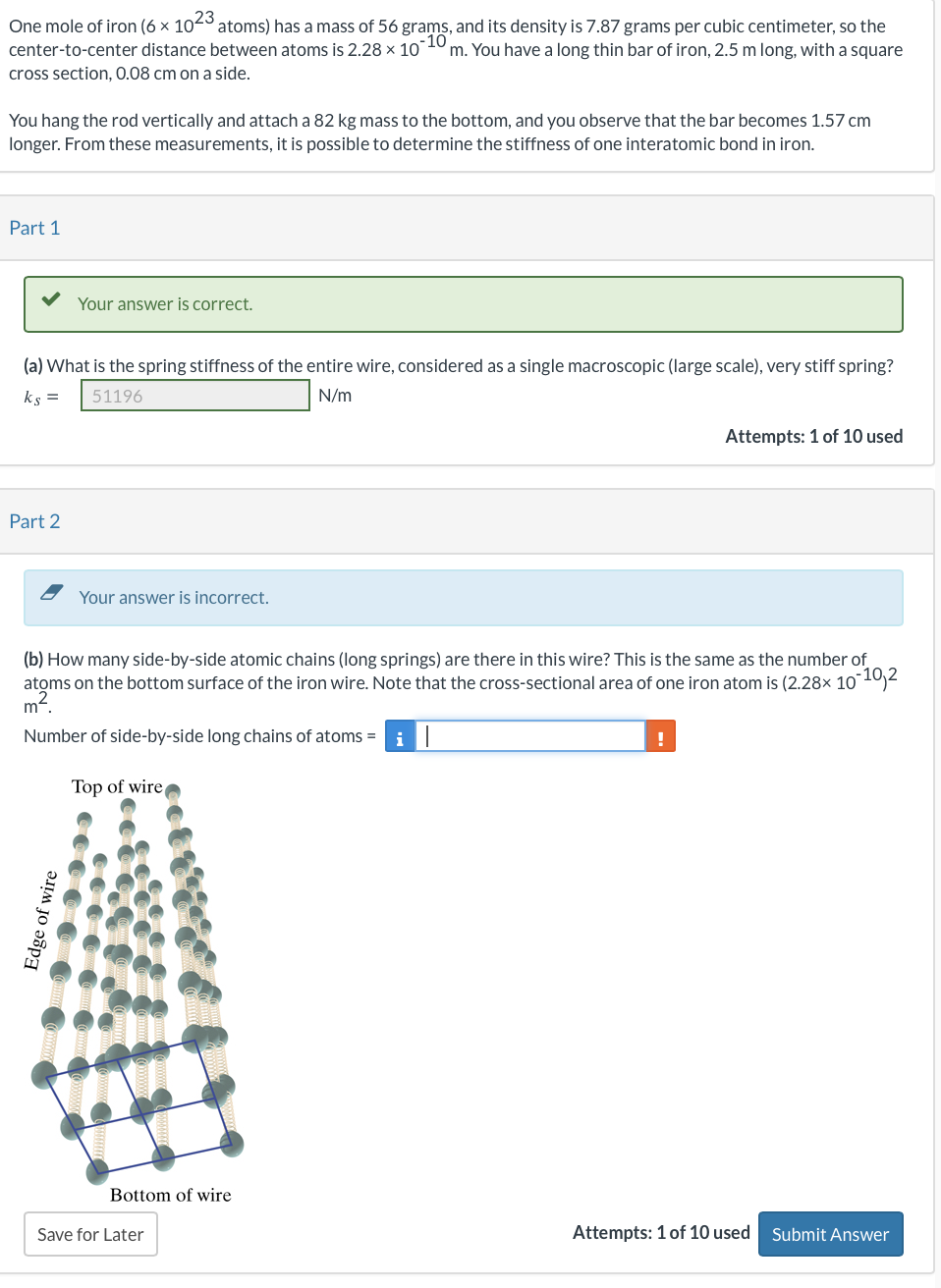 One mole of iron ( 6×1023 atoms) has a mass of 56 | Chegg.com