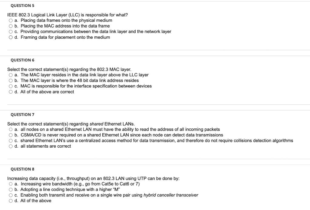 Solved Select the correct statement(s) regarding LAN | Chegg.com