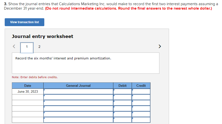 Solved 2. Prepare an amortization table using the effective | Chegg.com