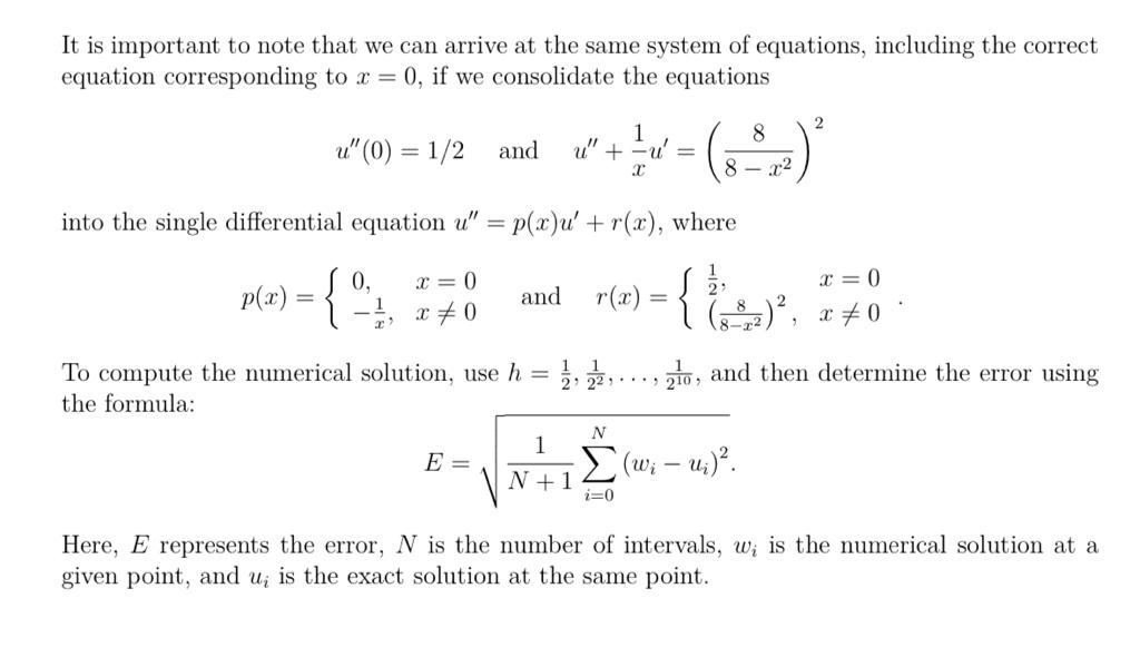 Solved Can you give me the Python Code for this ODE problem? | Chegg.com