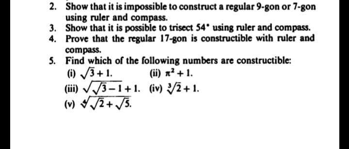 Solved 2. Show that it is impossible to construct a regular | Chegg.com