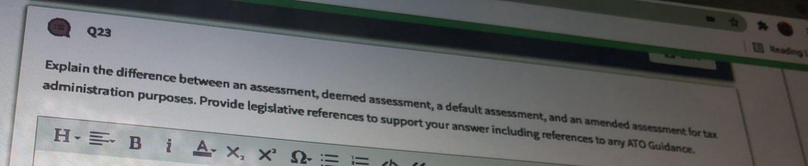 Solved Q23 Explain the difference between an assessment, | Chegg.com