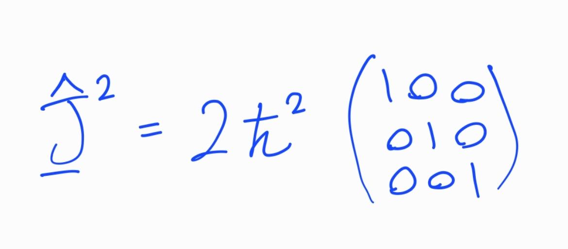 Solved 2=2ℏ2⎝⎛100010001⎠⎞ | Chegg.com