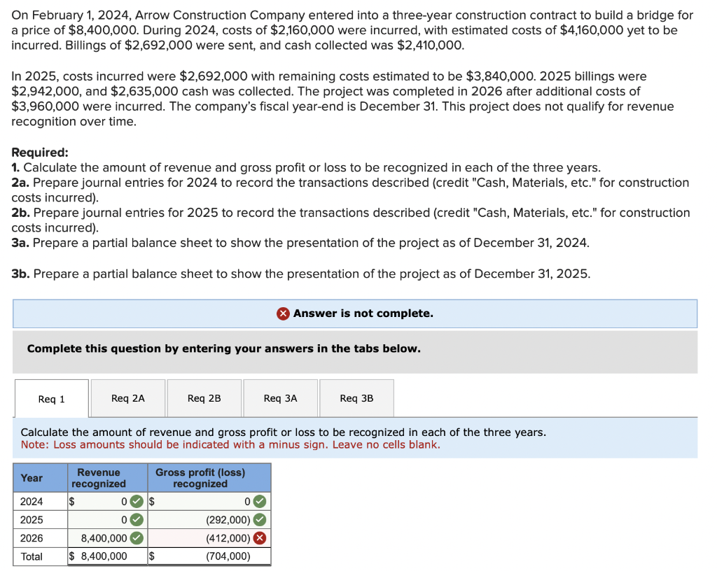 Solved On February 1, 2024, Arrow Construction Company | Chegg.com