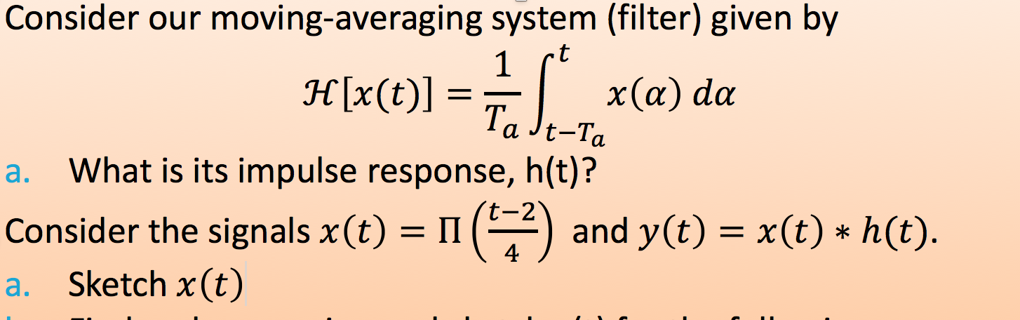 Solved |Consider our moving-averaging system (filter) given | Chegg.com