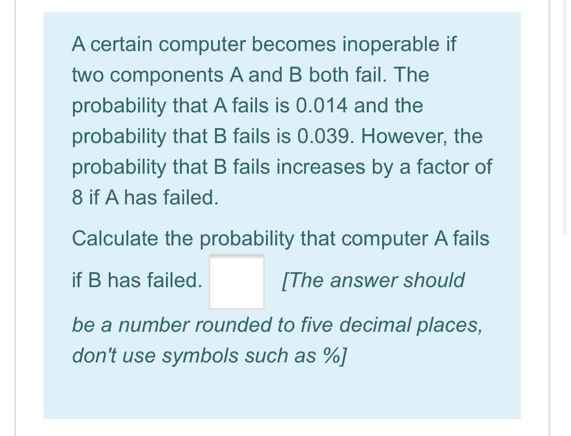 Solved A certain computer becomes inoperable if two | Chegg.com