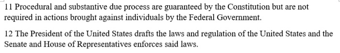 Solved 11 Procedural and substantive due process are | Chegg.com