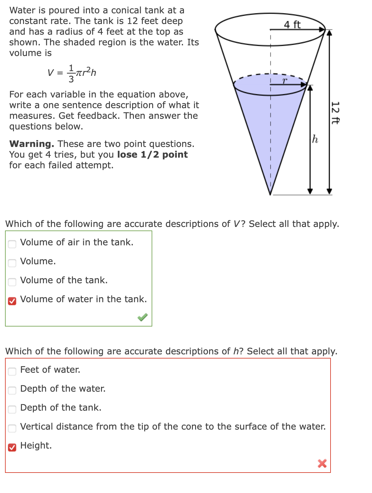 Solved A hemispherical water tank is being filled with water | Chegg.com