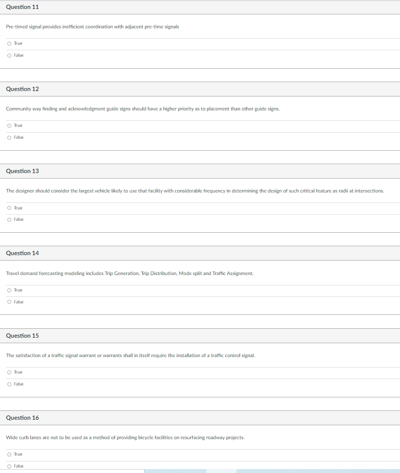 Solved Question 11 Pre-timed signal provides inefficient | Chegg.com
