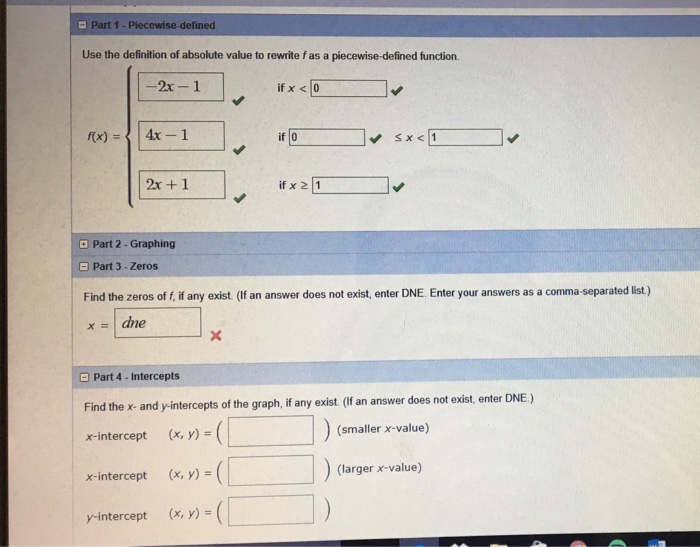 Solved Use the definition of absolute value to rewrite f as | Chegg.com