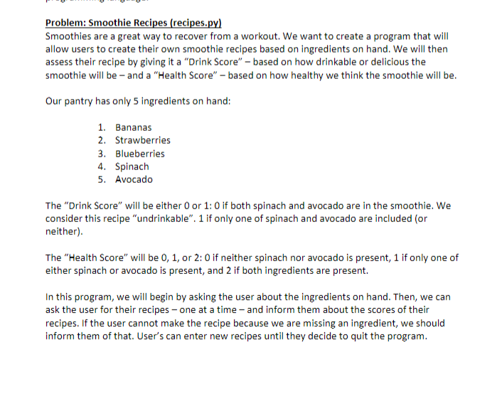 Solved Program Specification In This Program You Will 