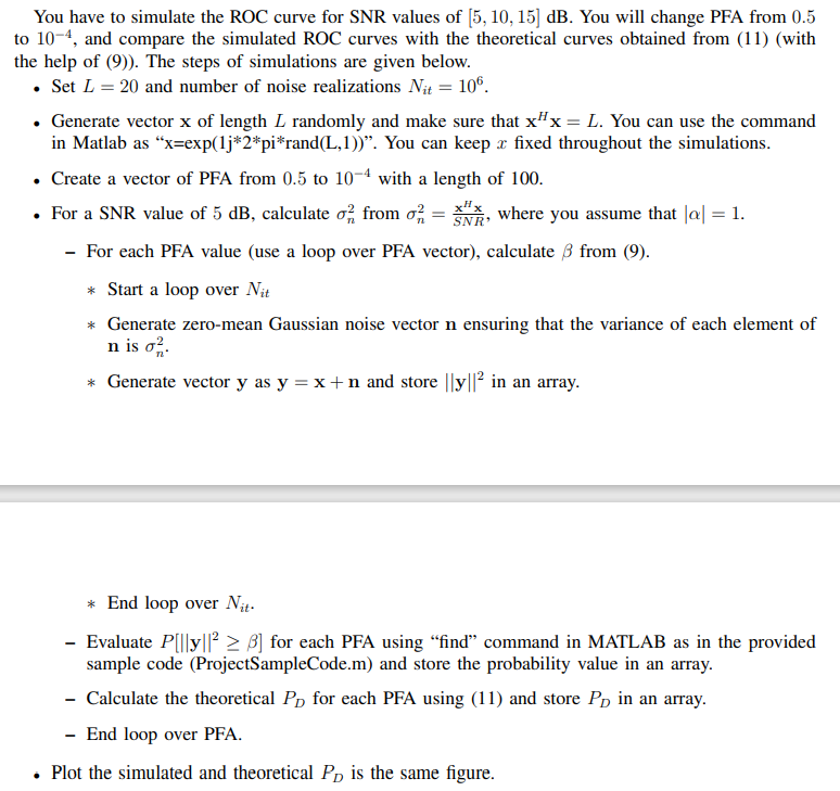 Do the Matlab code for SNR = 5 dB, or show everything | Chegg.com