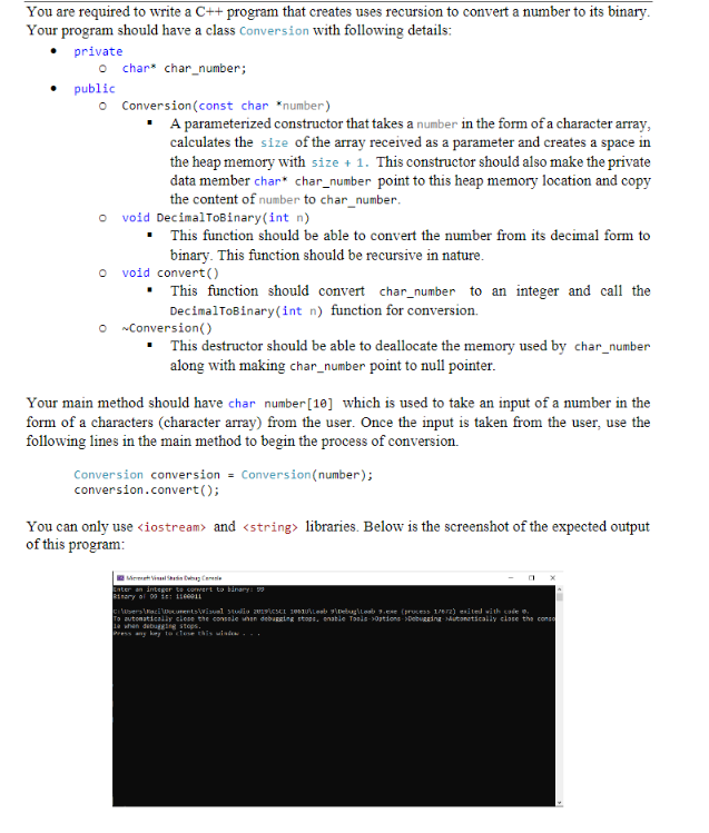 Solved You are required to write a C++ program that creates | Chegg.com