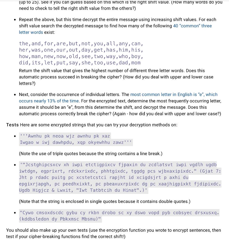 Solved Ceasar cipher A Ceasar cipher is based on simply | Chegg.com