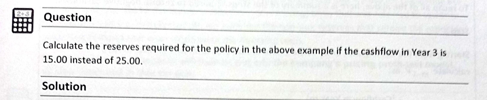Solved Question Calculate the reserves required for the | Chegg.com