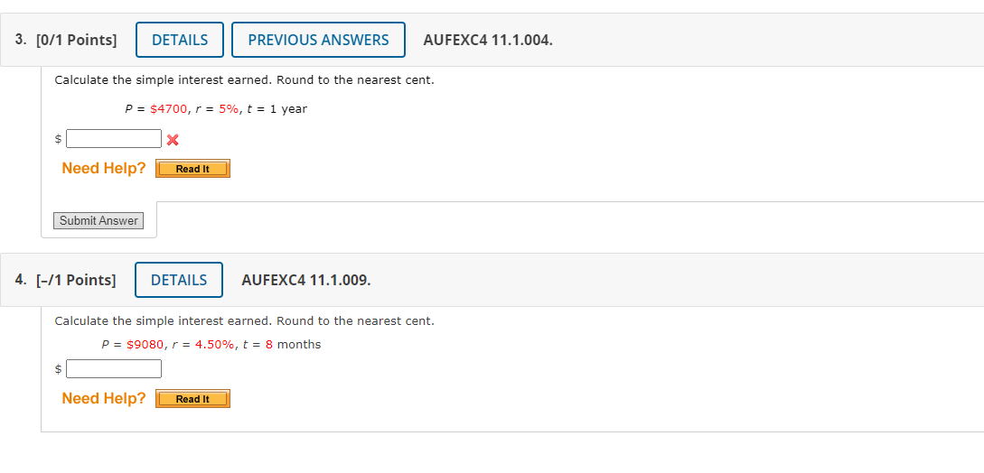 Solved 3. [0/1 Points) DETAILS PREVIOUS ANSWERS AUFEXC4 | Chegg.com