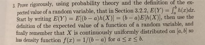 Solved 3. Prove rigorously, using probability theory and the | Chegg.com